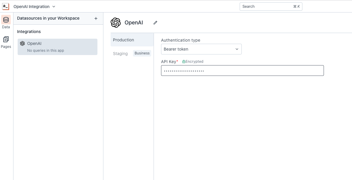 Openai Appsmith